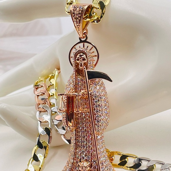 Accessories | The Grim Reaper And Chain Gold Plated 18k | Poshmark